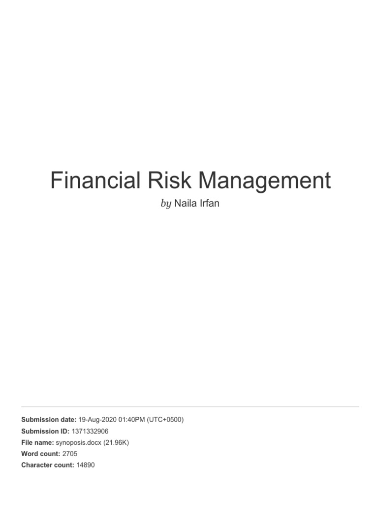 Financial Risk Management | PDF