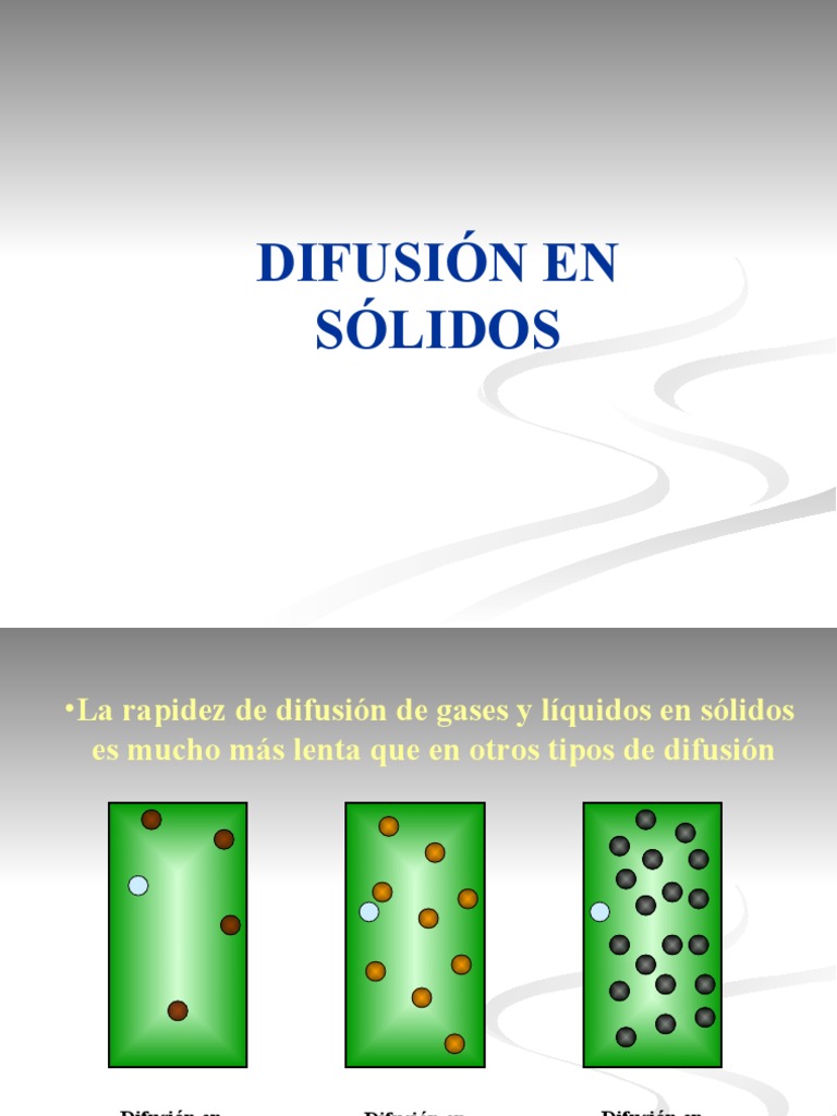 Difusion Solidos P | PDF | Difusión | Gases