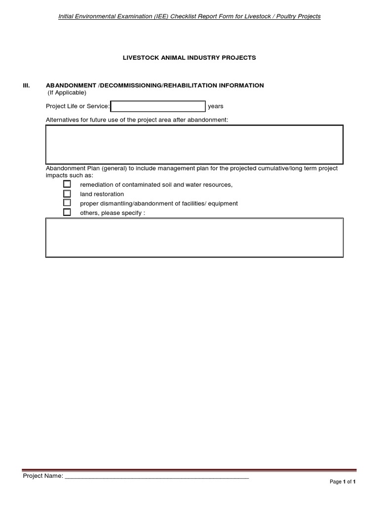 Abandonment Decommissioning Rehabilitation Information PDF | PDF