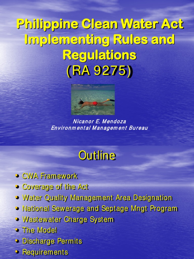 CWA-IRR Clean Water Act | PDF | Sewage | Wastewater