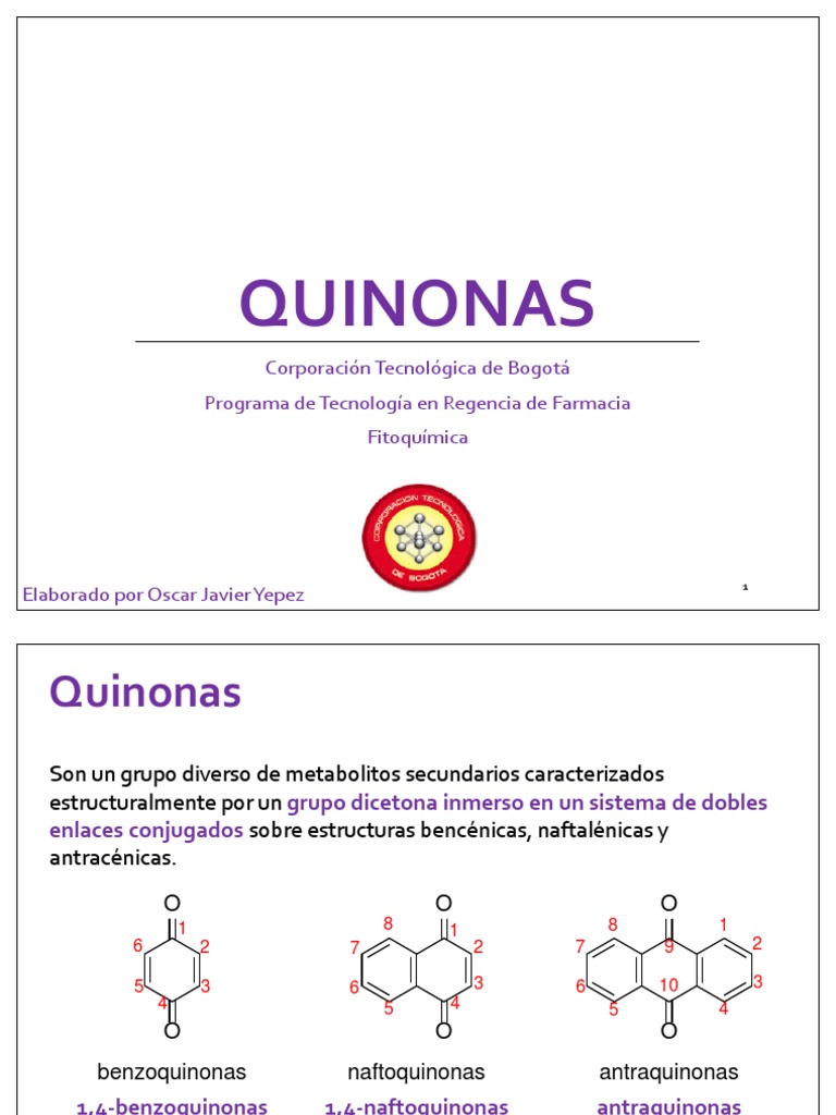 S8. Quinonas | PDF | Metabolismo | Biosíntesis
