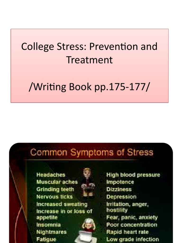 College Stress: Prevention and Treatment /writing Book pp.175-177 ...