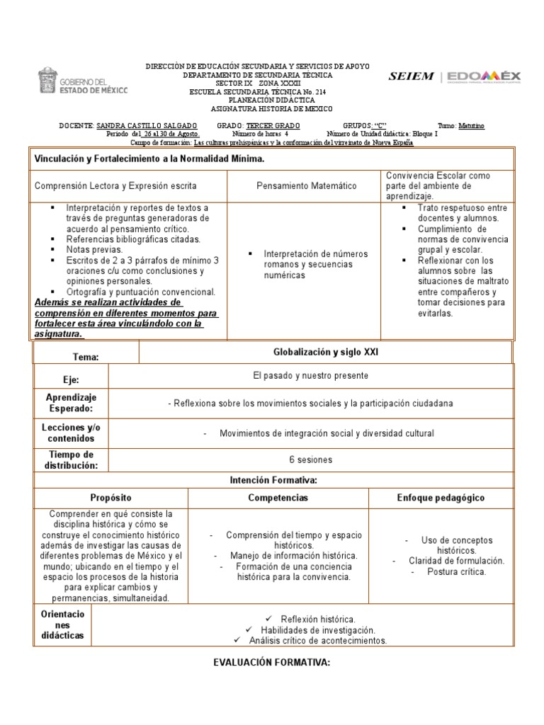 Planeaciones Correctas | PDF | Educación Secundaria | Evaluación