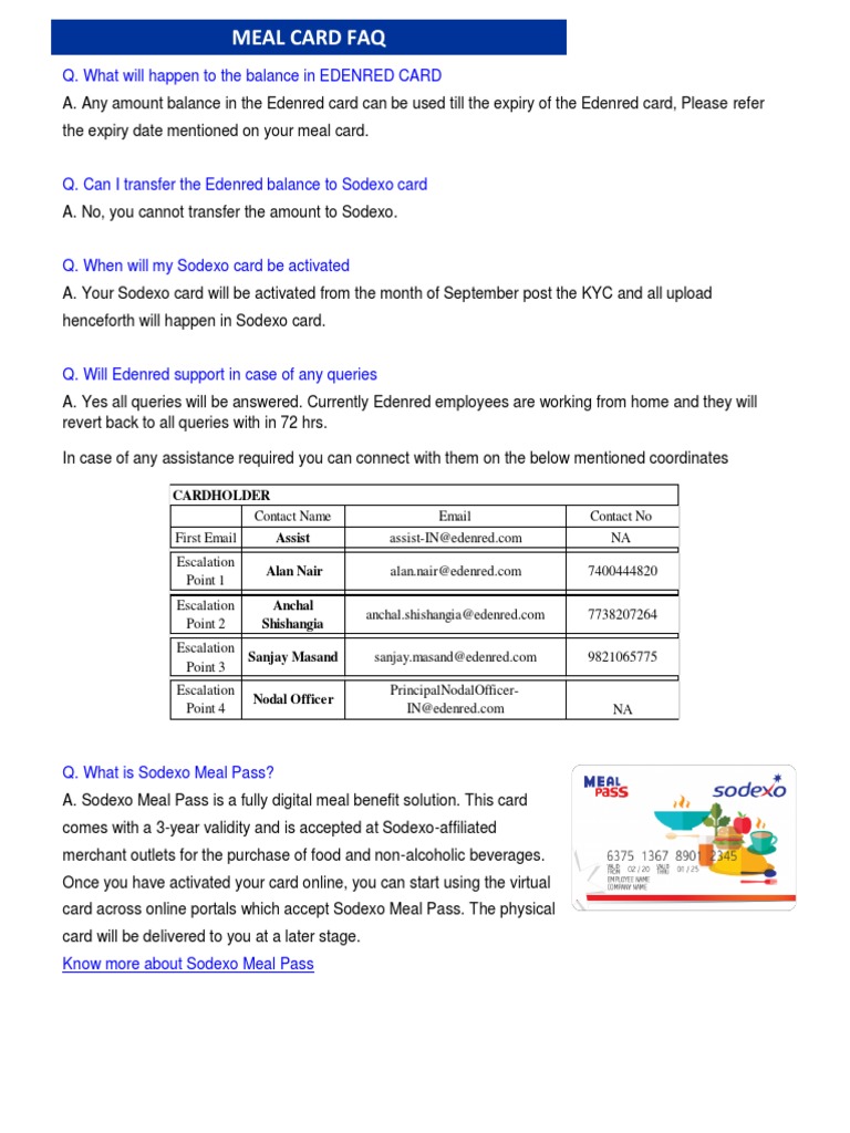 FAQs - Meal Cards PDF | PDF | Personal Identification Number | Debit Card