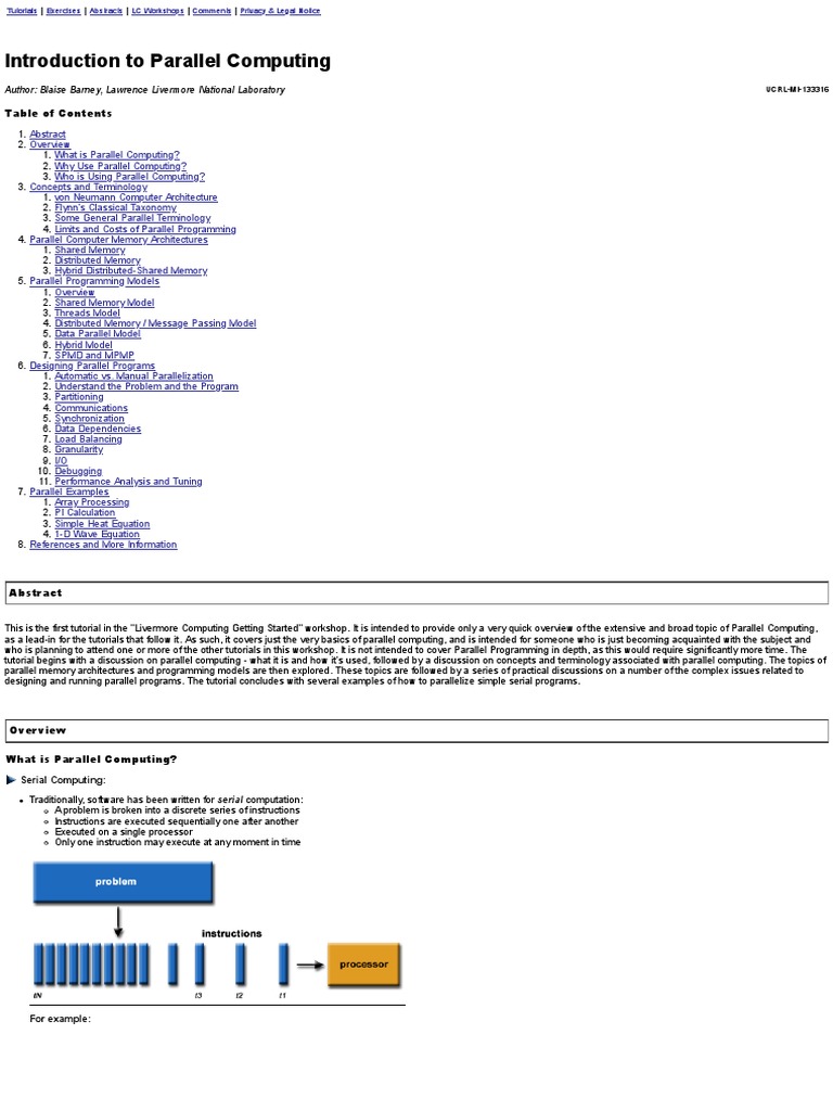 Introduction To Parallel Computing | Download Free PDF | Parallel ...