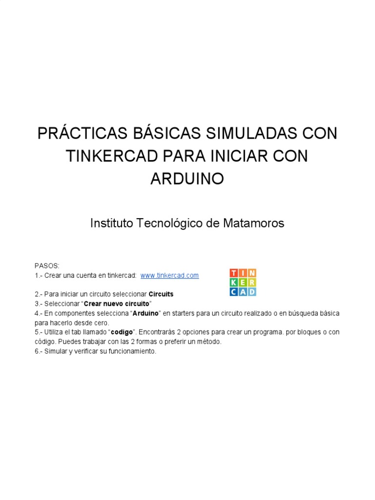Primeras Practicas Con Arduino PDF | Descargar gratis PDF | Encendiendo | Ingenieria Eléctrica