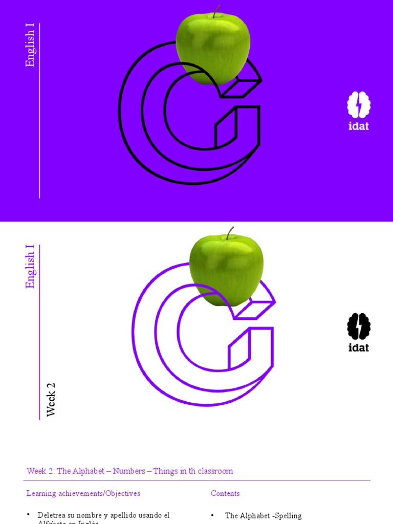 English I Week 2: Alphabet & Numbers | PDF | Communication | Semiotics