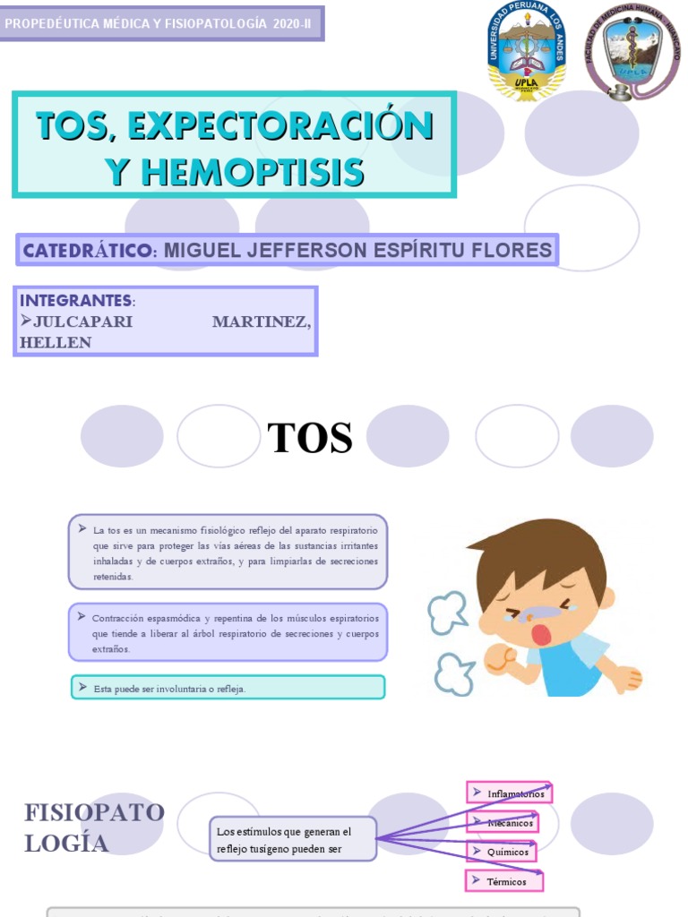 Tos, Expectoracion y Hemoptisis | PDF | Tos | Neumología