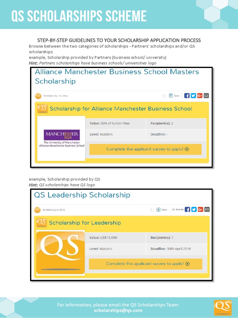 Step-By-Step Guidelines To Your Scholarship Application Process | PDF ...