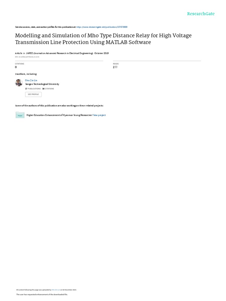 Mho Relay 2 PDF | Download Free PDF | Electrical Impedance | Electric ...