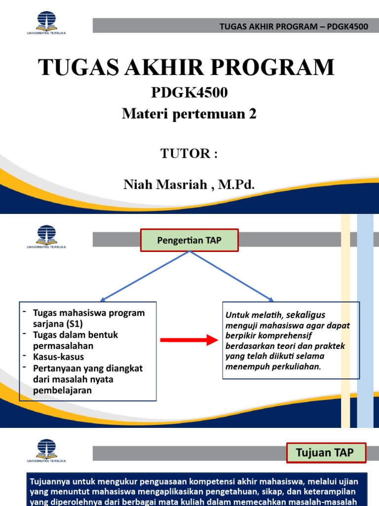Materi Pertemuan 2 PDGK4500 - TAP | PDF
