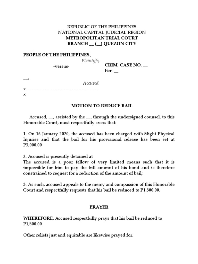 Motion To Reduce | PDF