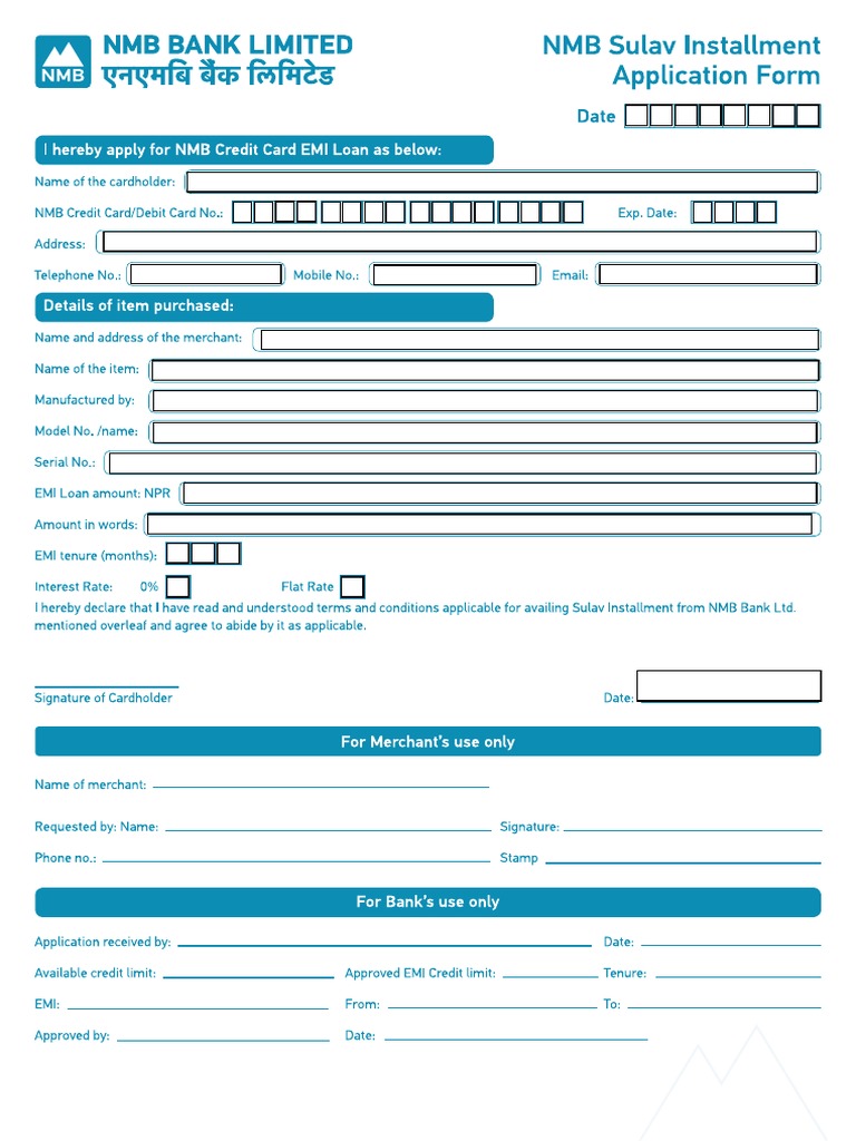 NMB Sulav Application PDF | PDF
