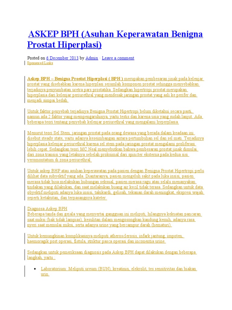 Askep BPH | PDF