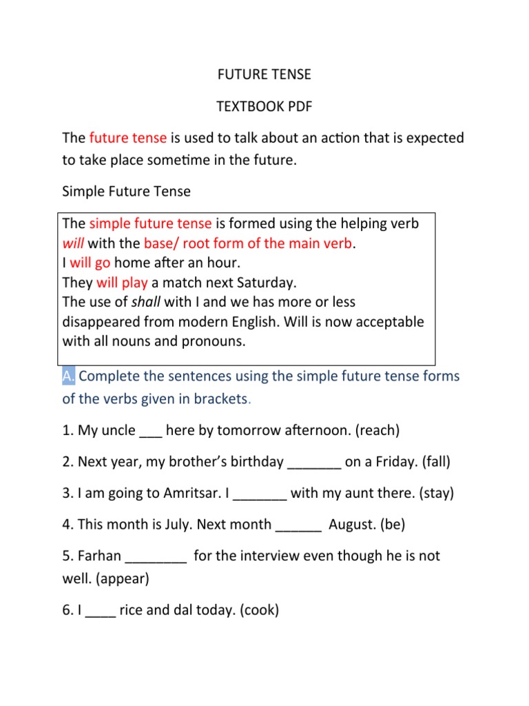 Future Tense Textbook PDF | PDF