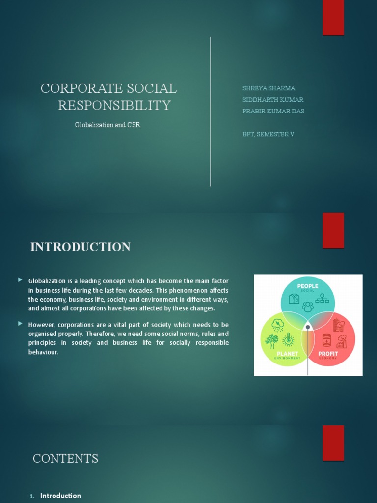 Corporate Social Responsibility: Globalization and CSR | PDF | Corporate Social Responsibility ...