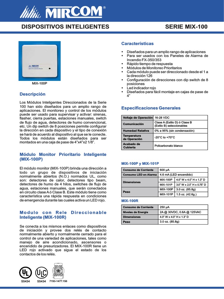 MIX 101P Es | PDF | Relé | Diodo emisor de luz