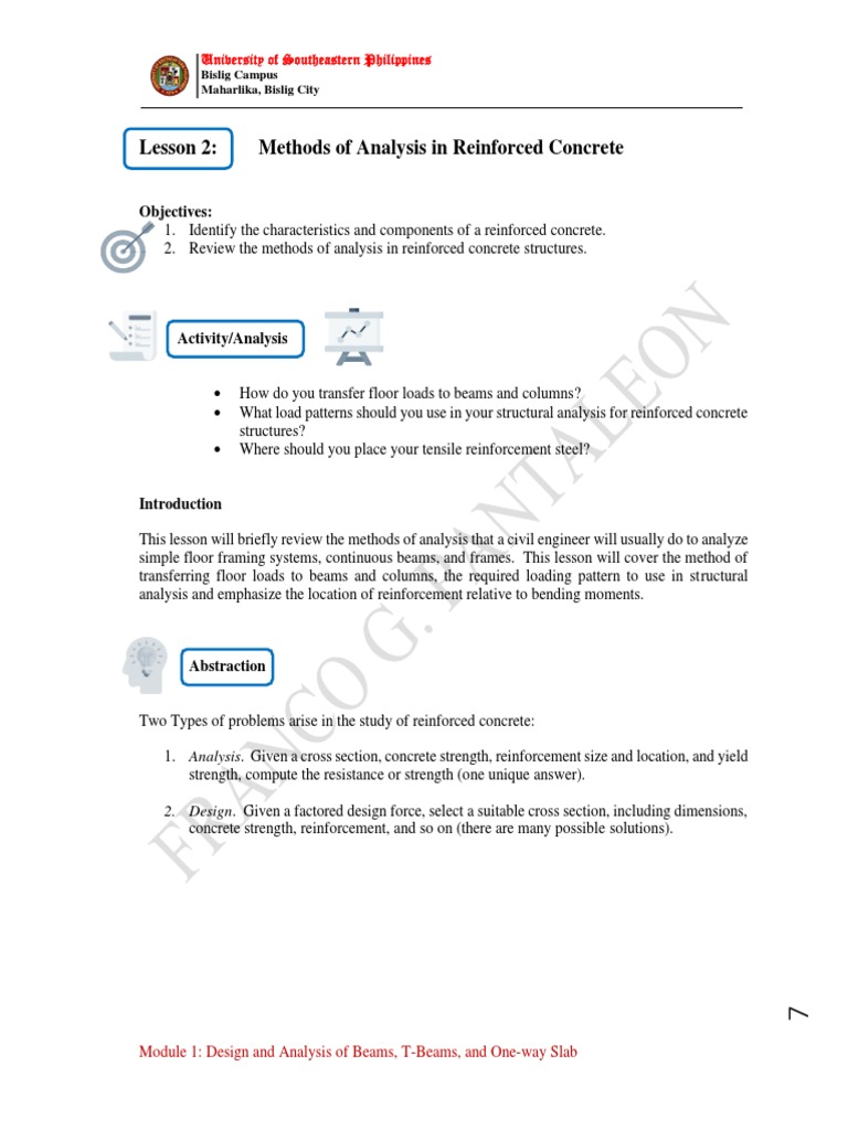 Lesson 2 Methods of Analysis in RC Design | PDF | Beam (Structure ...