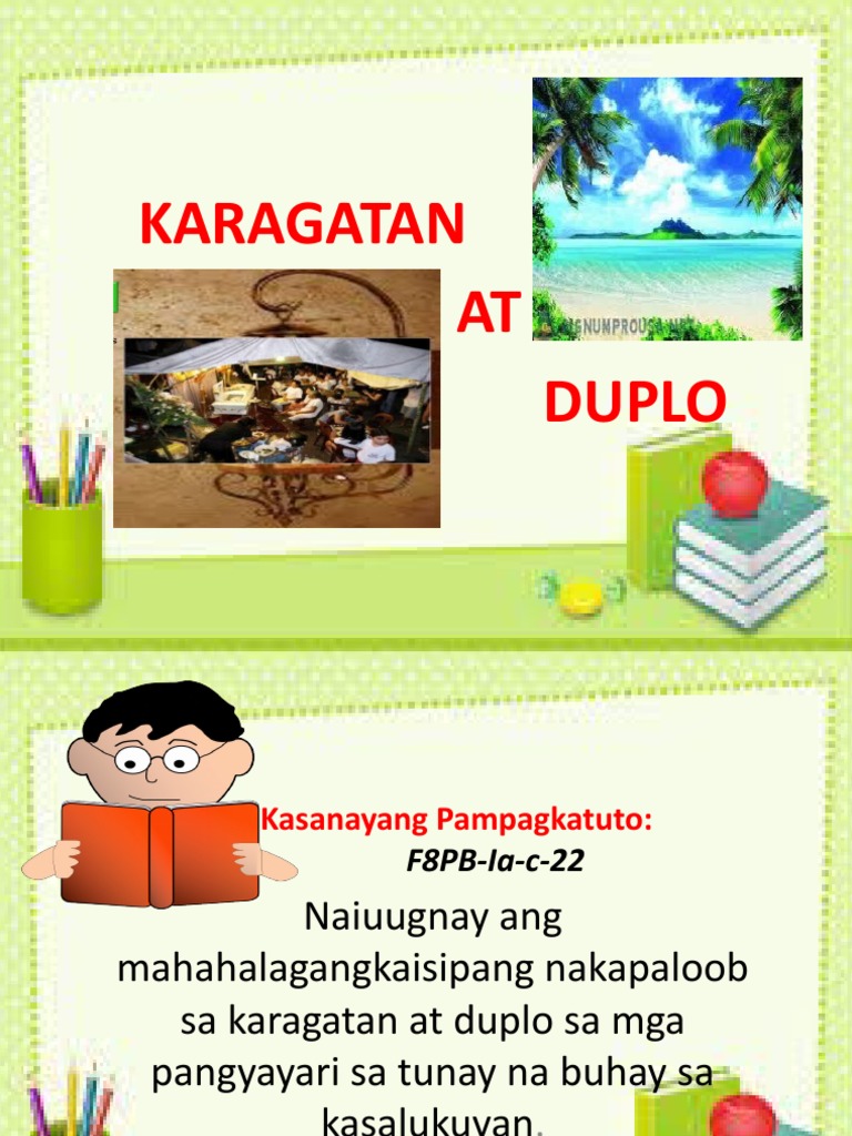 Karagatan at Duplo | PDF