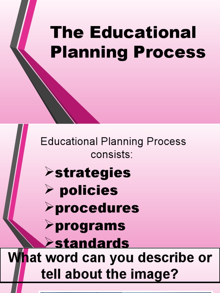 Stages of the Educational Planning Process | PDF