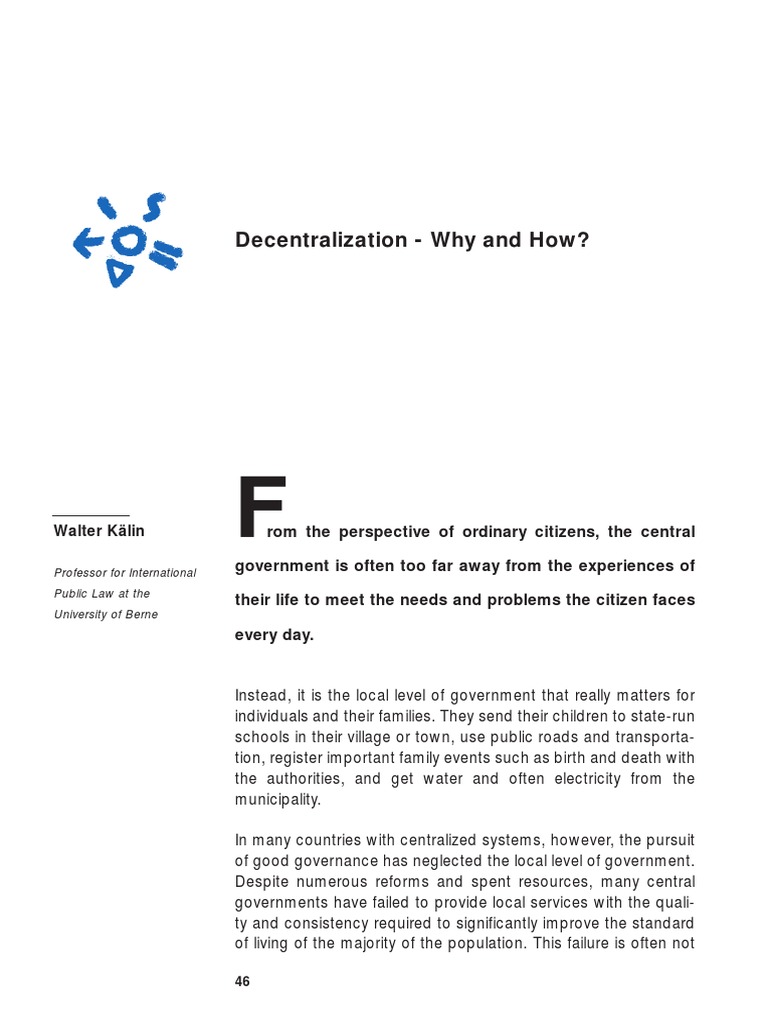 Decentralization - Why and How? | PDF | Decentralization | Autonomy