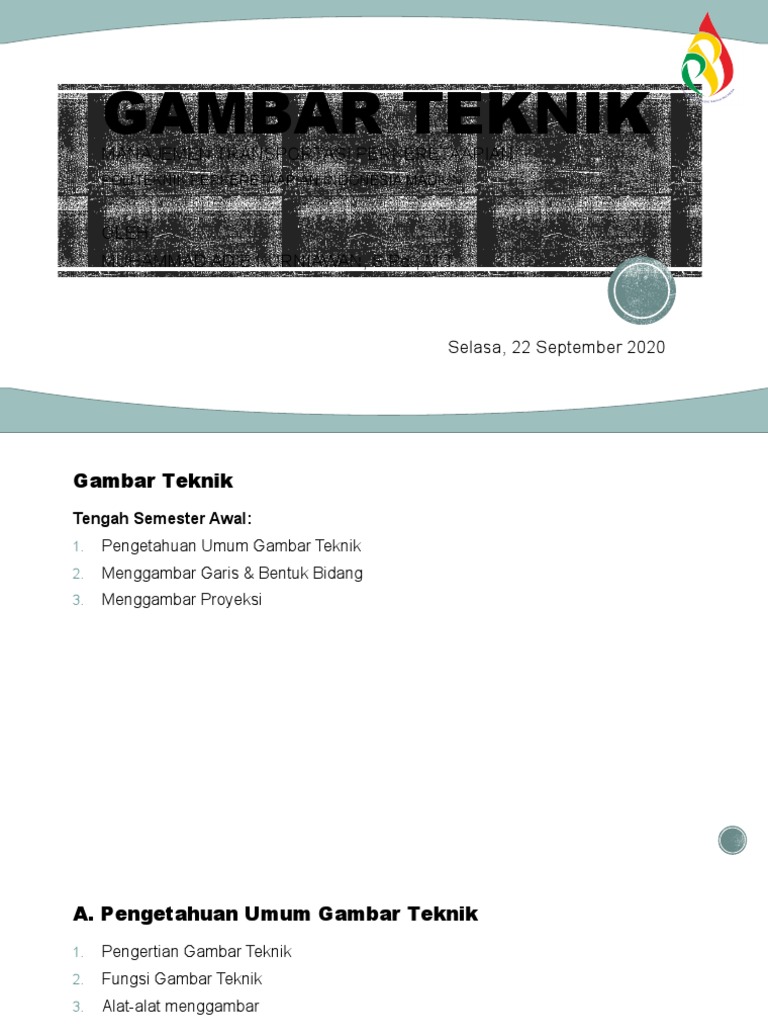 Pert 1 - Gambar Teknik MTP 2C | PDF