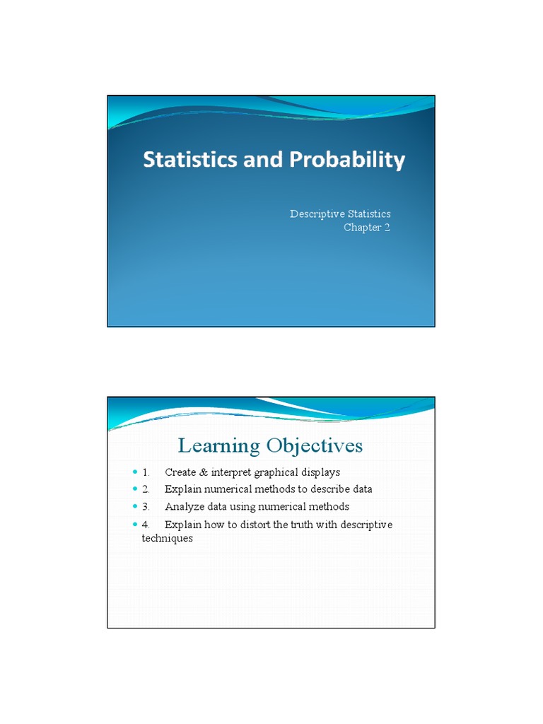 Descriptive Statistics Chapter 2 Overview | PDF | Histogram ...