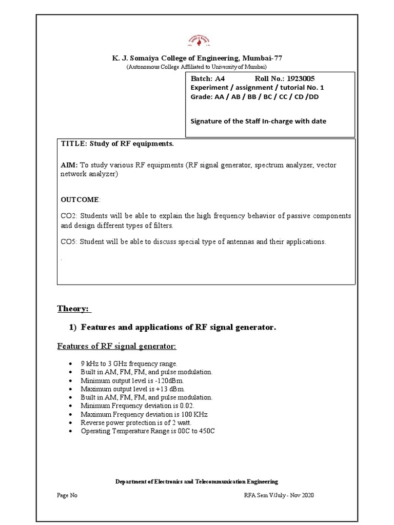 Characteristics and Applications of Common Radio Frequency Equipment ...