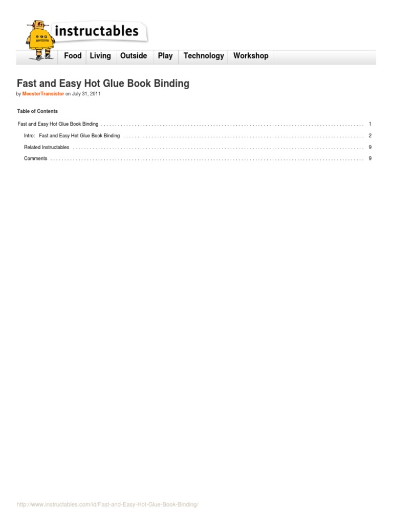 Hot Glue Book Binding Made Easy | PDF | Bookbinding | Adhesive
