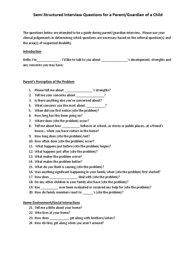 Semi Structured Interview Guide | PDF | Toys | Communication