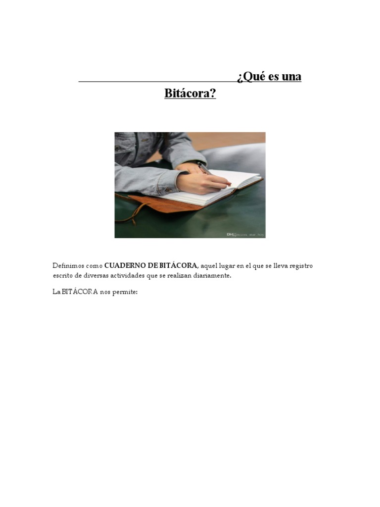 Que Es Una Bitacora | PDF | Blog | Aprendizaje