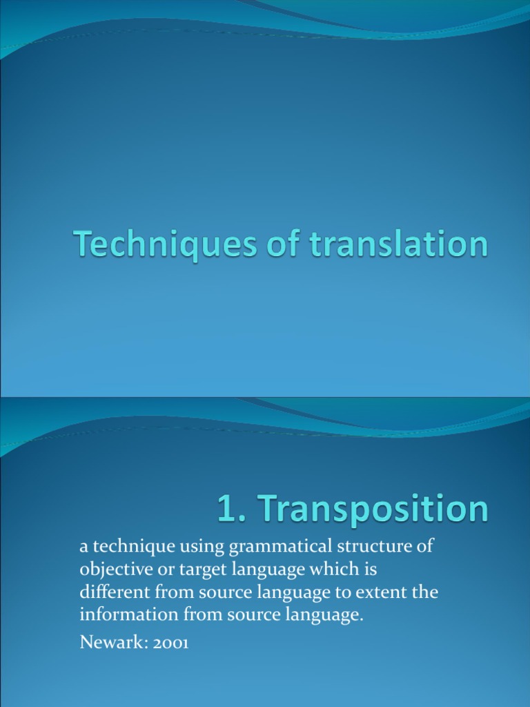 Technique of Translation | PDF | Semiotics | Linguistics