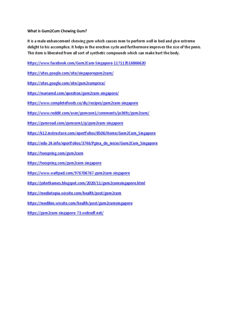 What Is Gum2Cum Chewing Gum? | PDF