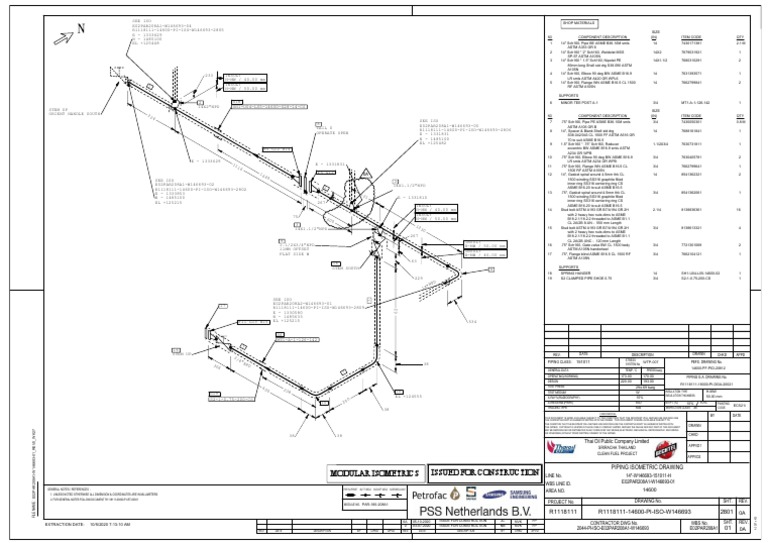 Issued For Construction Modular Isometrics: Piping Isometric Drawing ...