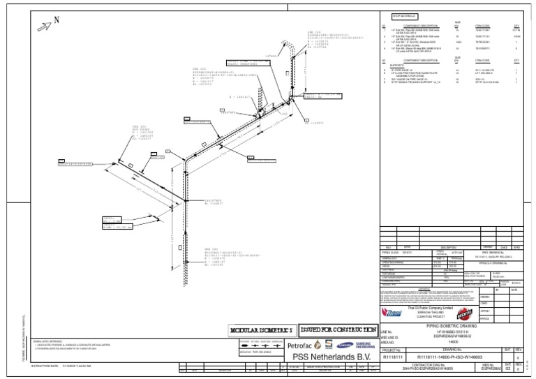 Issued For Construction Modular Isometrics: Piping Isometric Drawing ...