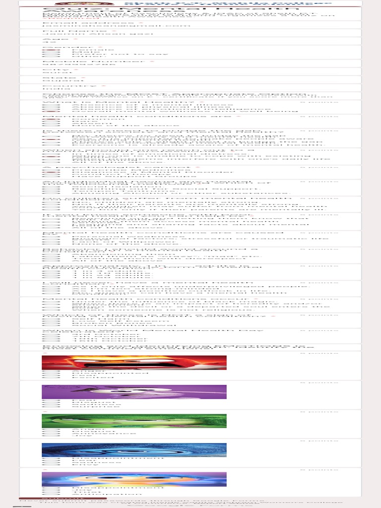Mental Health Awareness Quiz: Understanding Mental Health Conditions ...