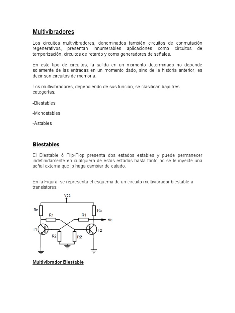 Biestables | PDF | Circuitos electricos | Fuerza