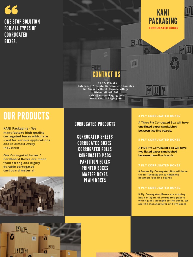 KANI Packaging: Quality Corrugated Boxes | PDF | Plywood | Packaging ...