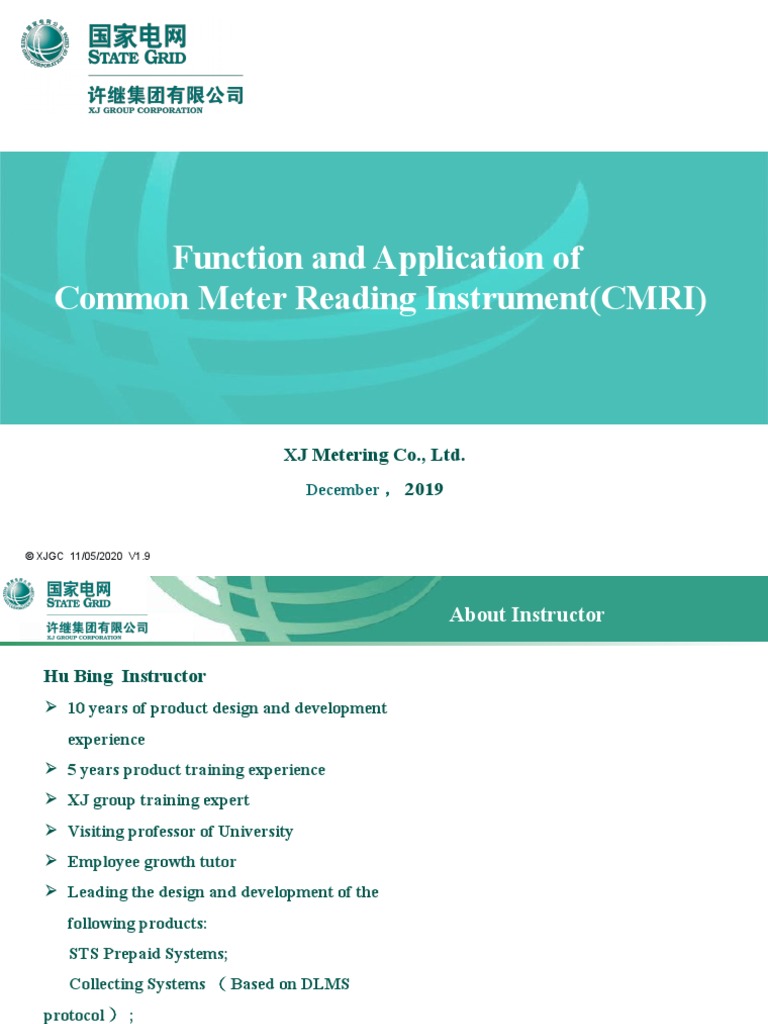 Function and Application of Common Meter Reading Instrument (CMRI ...