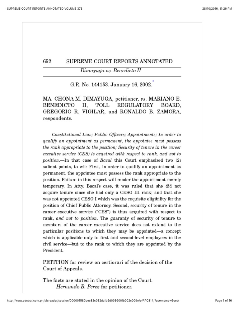 Dimayuga v. Benedicto II | PDF | Appeal | Supreme Court Of The United ...