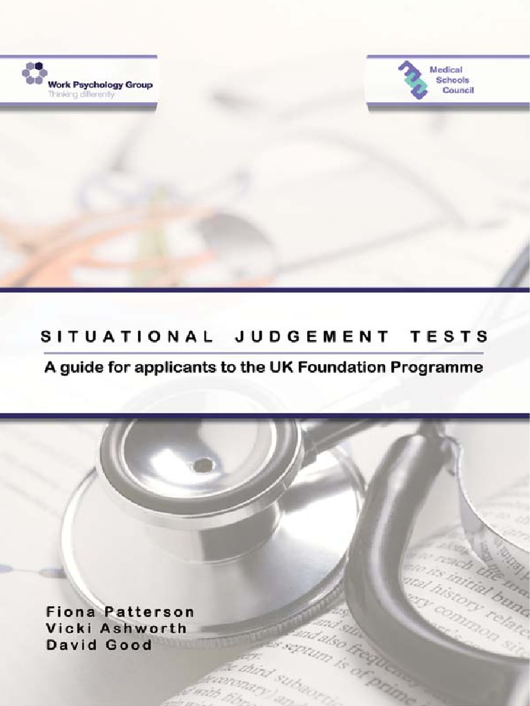 UK Foundation Programme SJT Guide | PDF | Test (Assessment) | Multiple ...