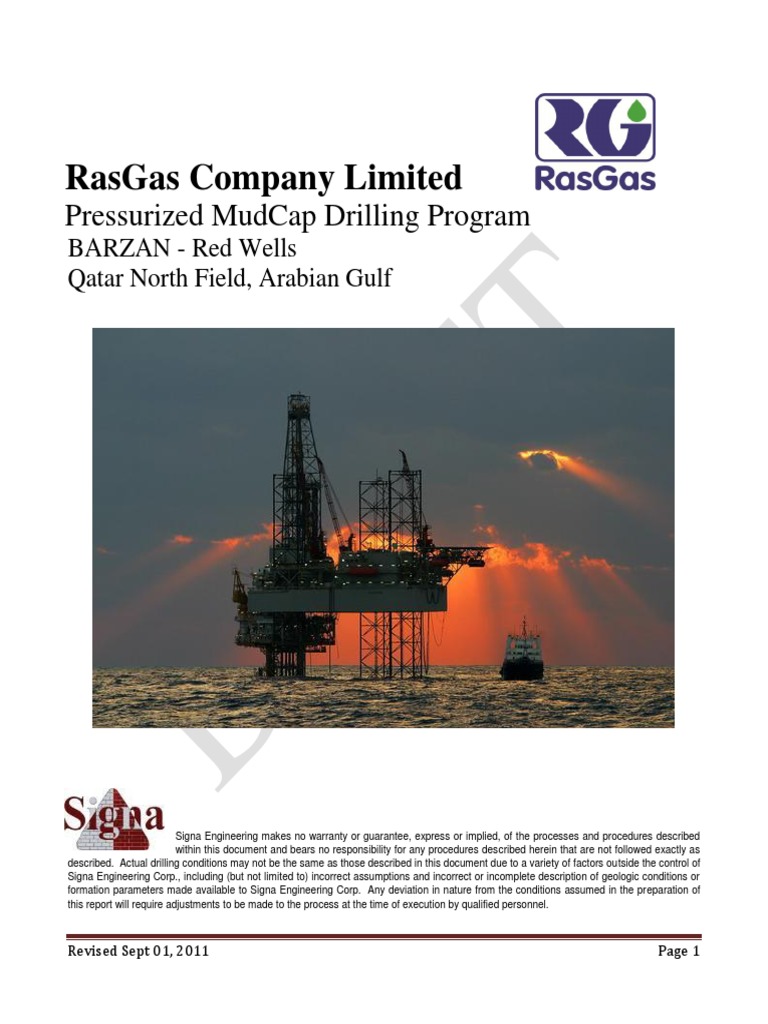 Pressurized MudCap Drilling Program | PDF | Casing (Borehole) | Oil Well