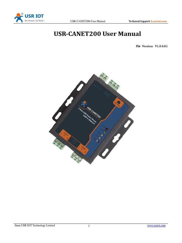 (User Manual) USR-CANET200-User-Manual - V1.0.4.01 PDF | PDF ...