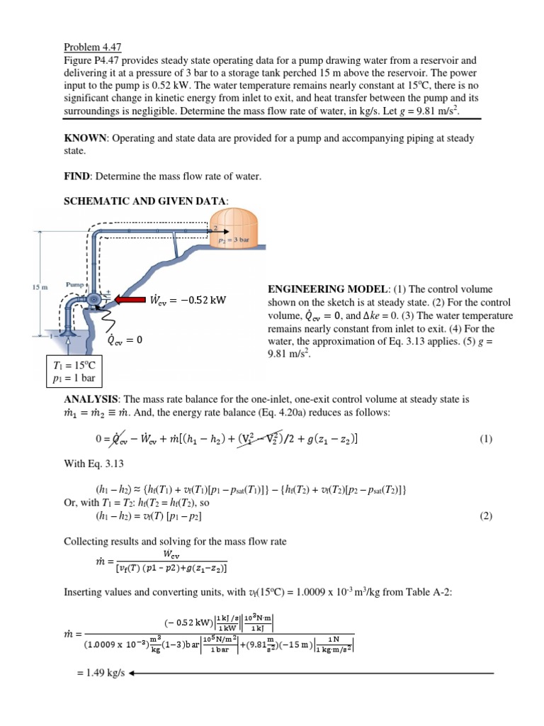 HW7 9 PDF | PDF | Fluid Dynamics | Pump