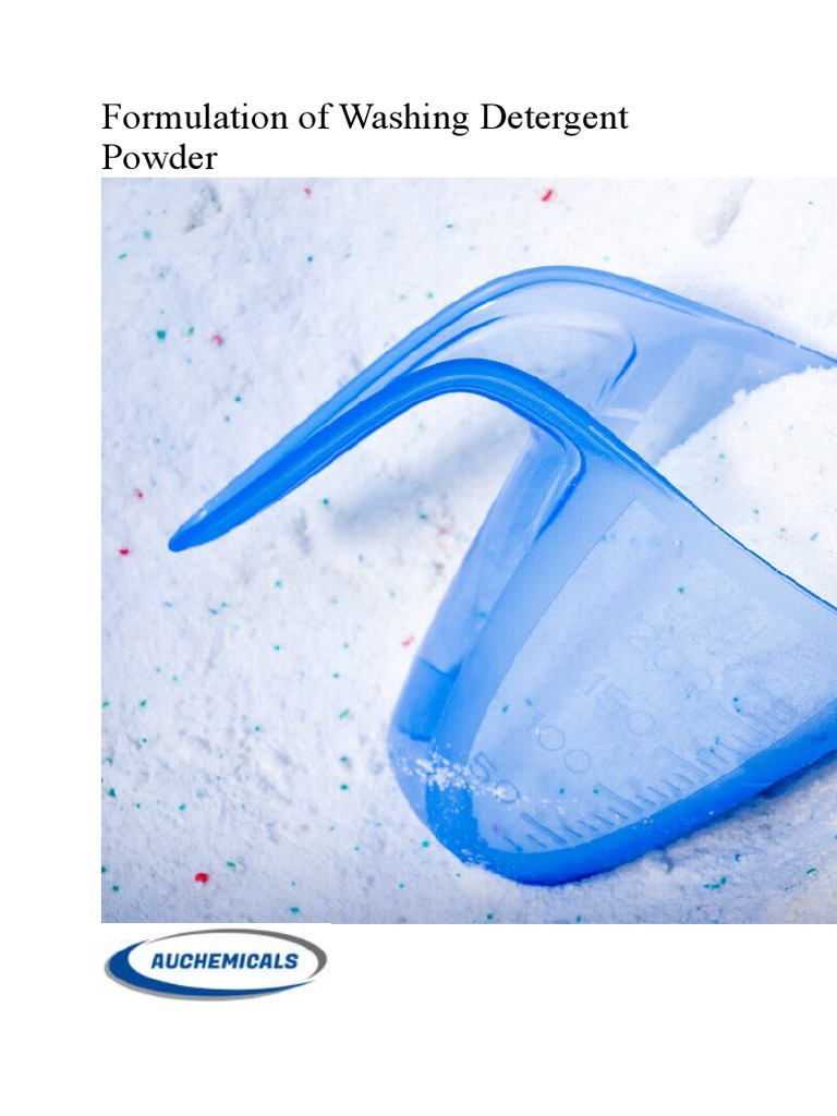 Formulation of Washing Detergent Powder | PDF | Sodium Hydroxide ...