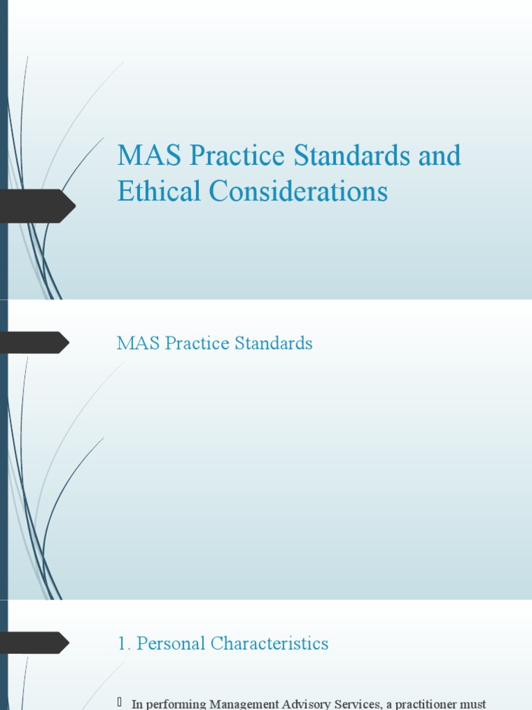 MAS Practice Standards | PDF | Due Diligence | Cognition