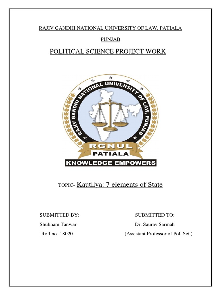 Kautilya's 7 Elements of State: A Concise Analysis of the Saptanga ...