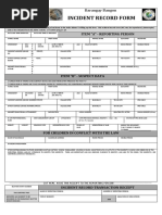 Revised Incident Record Form PNP PDF | PDF | National Security | Law ...