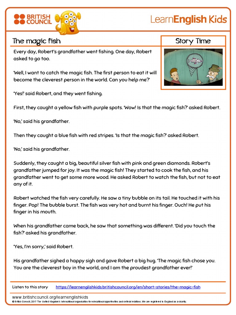 Short Stories Story Time The Magic Fish Transcript | PDF