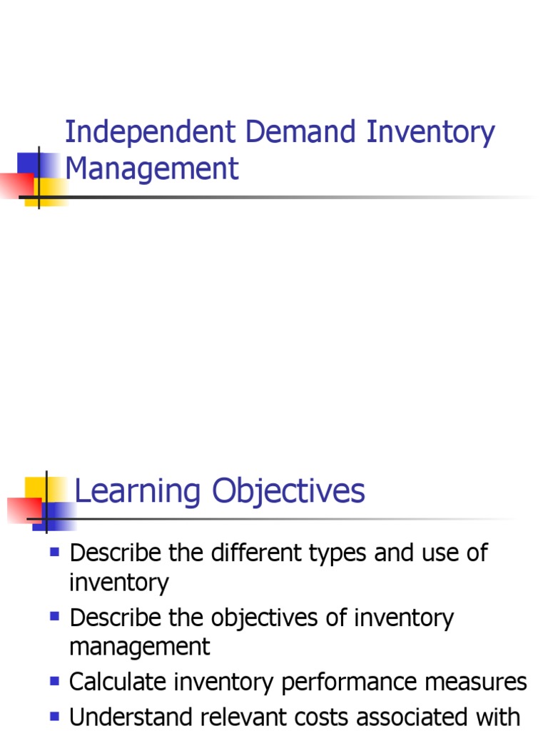 Lecture 6 Independent Demand Inventory Management | PDF | Inventory ...